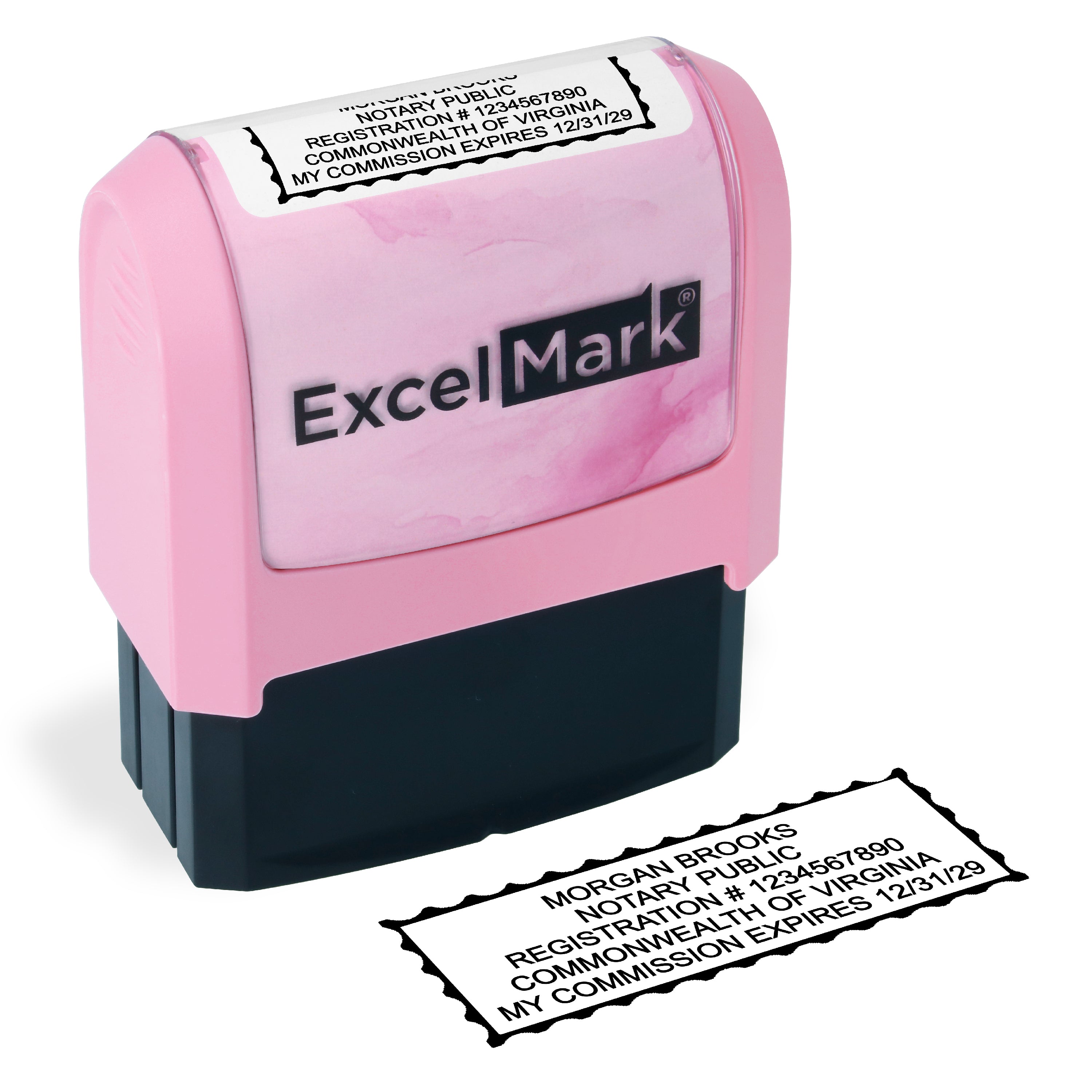 Pink Virginia Notary Stamp