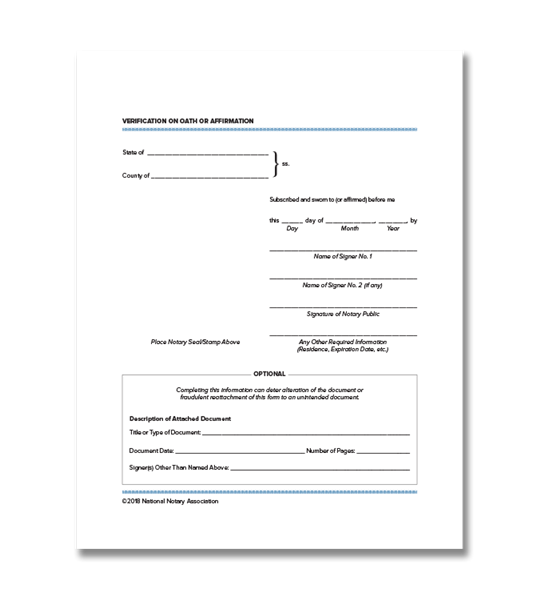 Verification on Oath or Affirmation