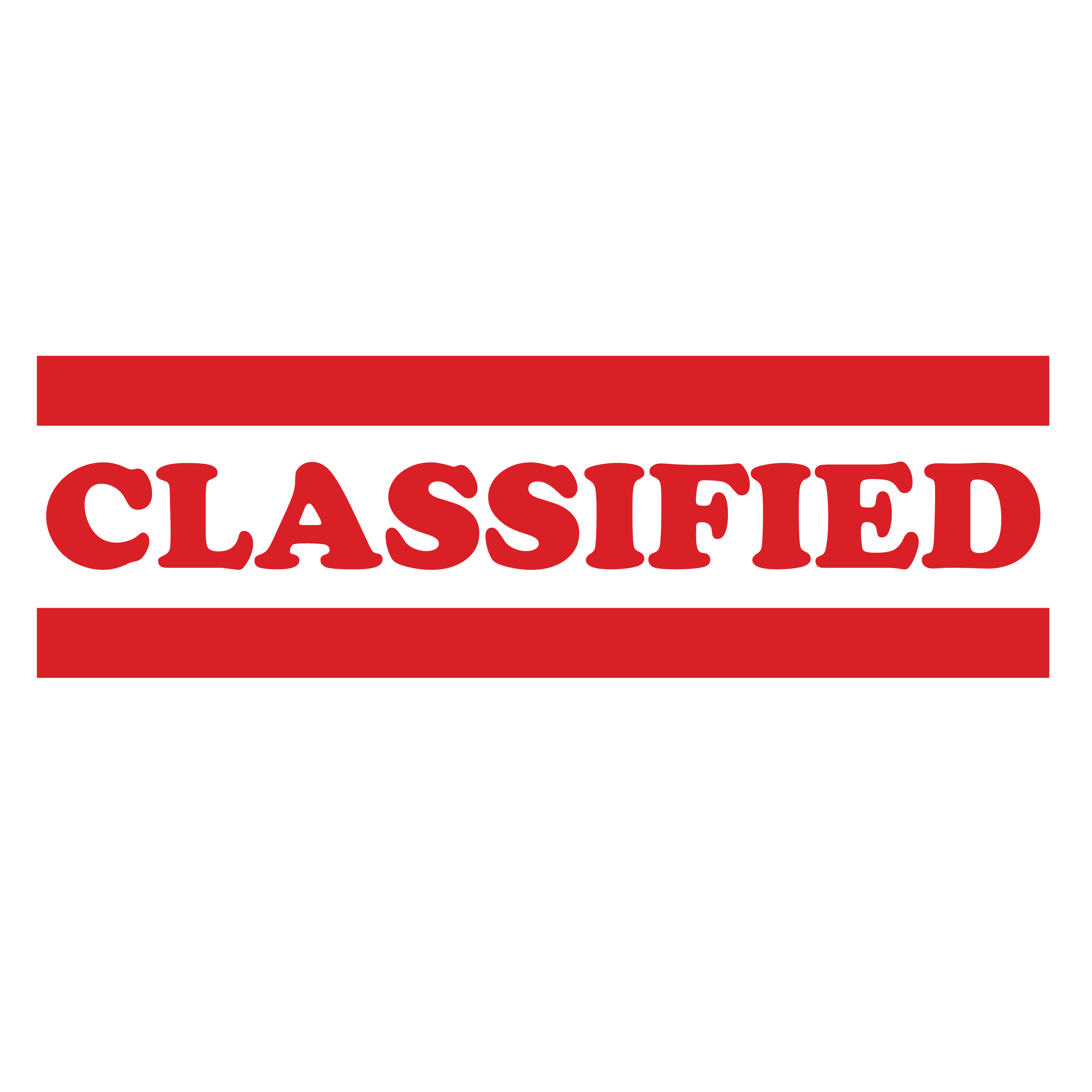 Double Line CLASSIFIED Stamp