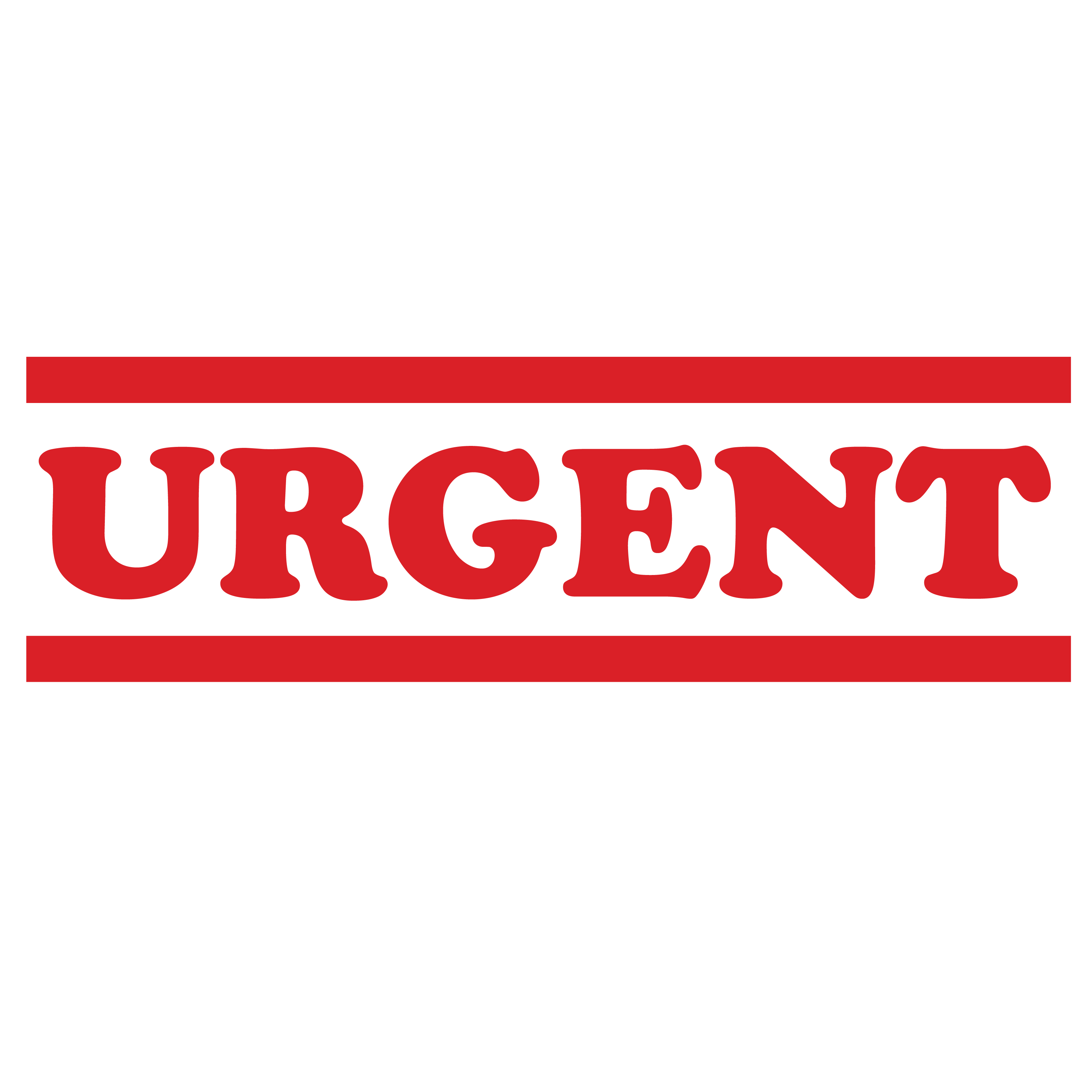 Double Line URGENT Stamp