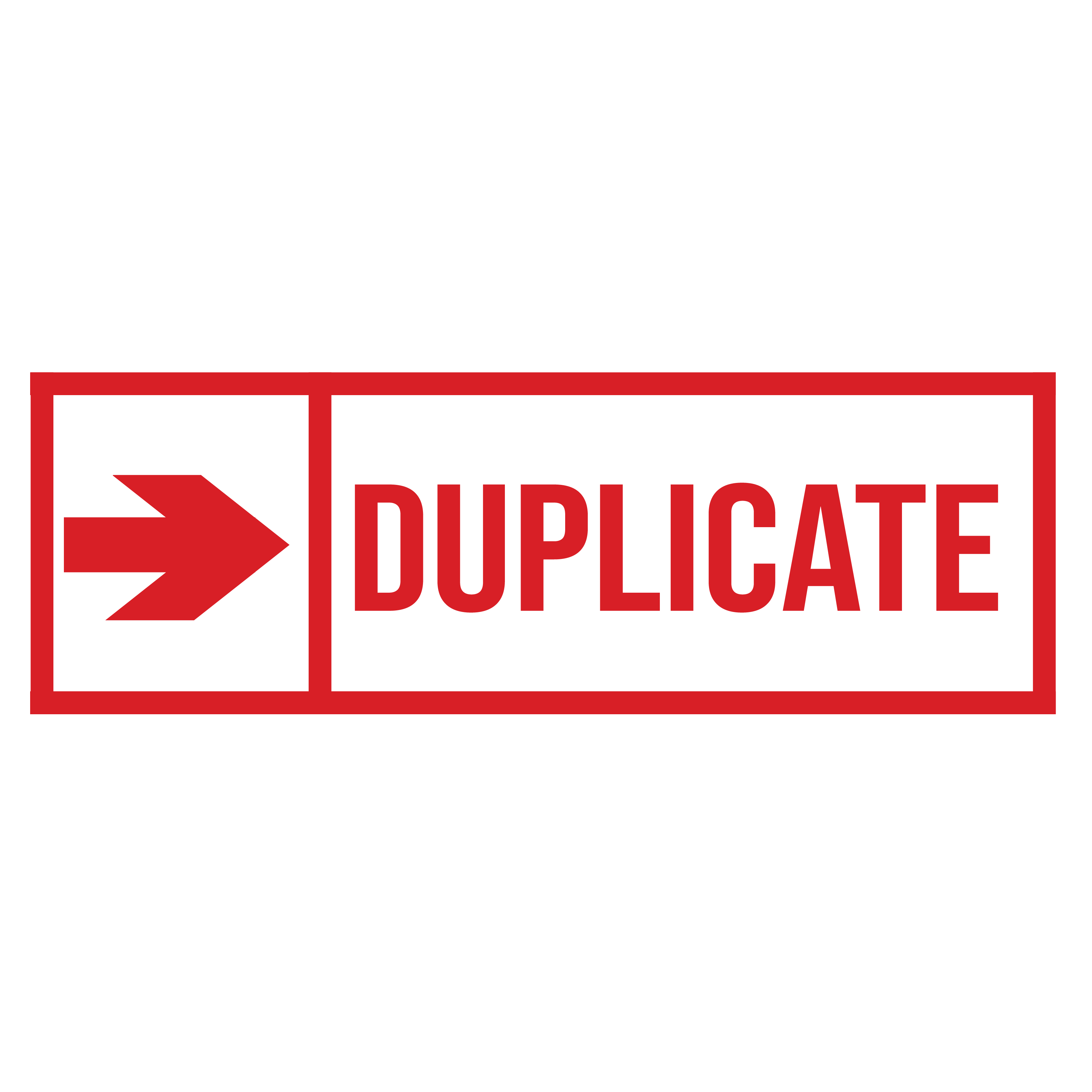 Arrow DUPLICATE Stamp