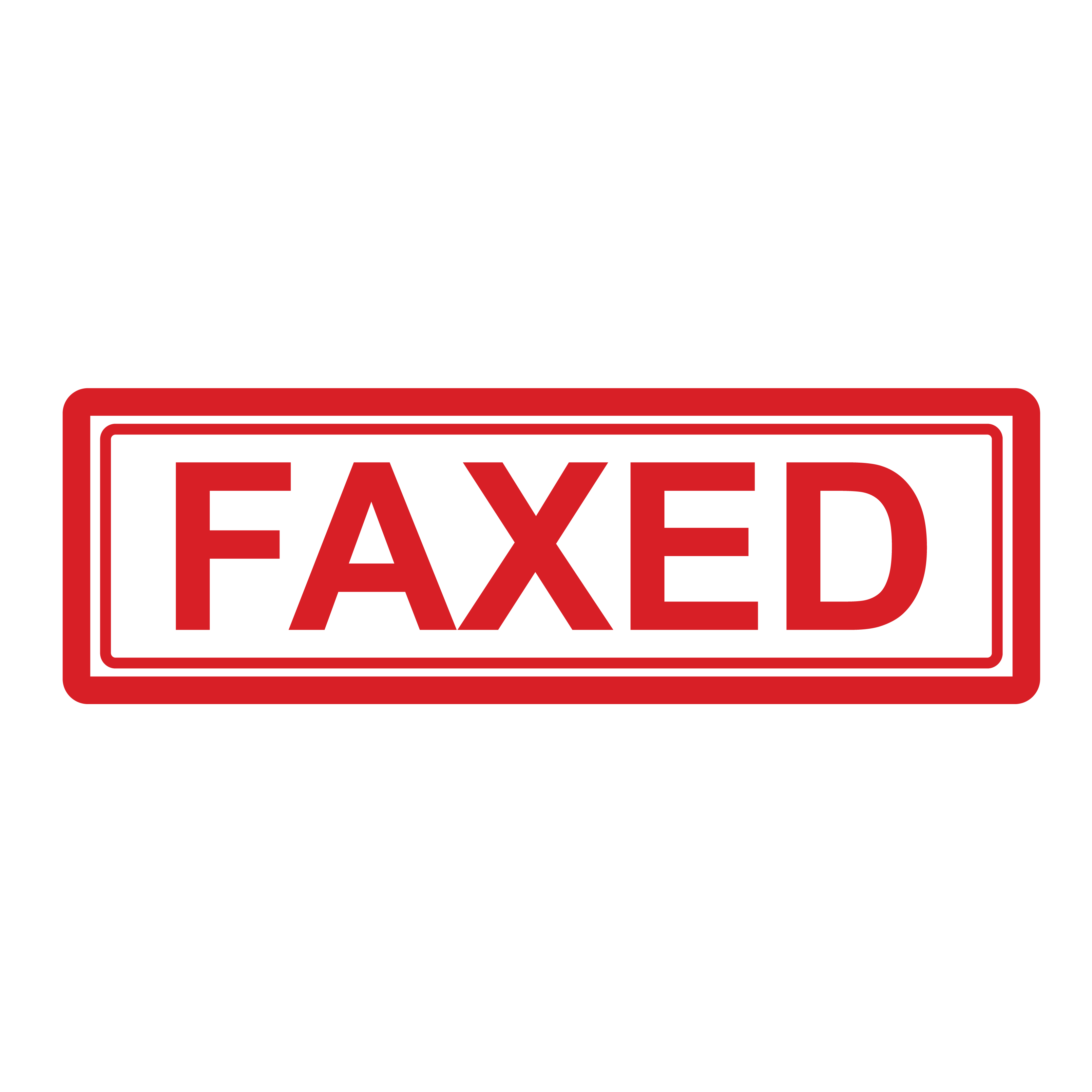 Double Box FAXED Stamp