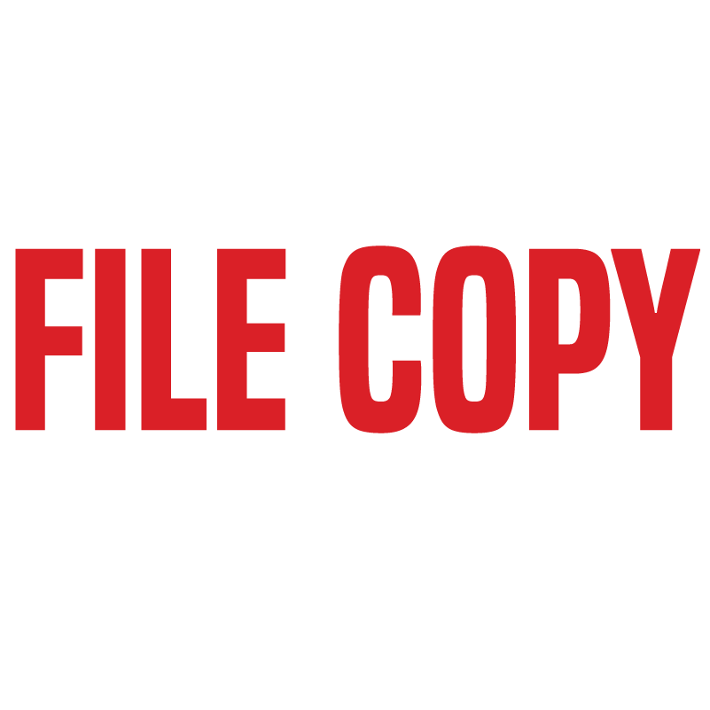 Arial FILE COPY Stamp