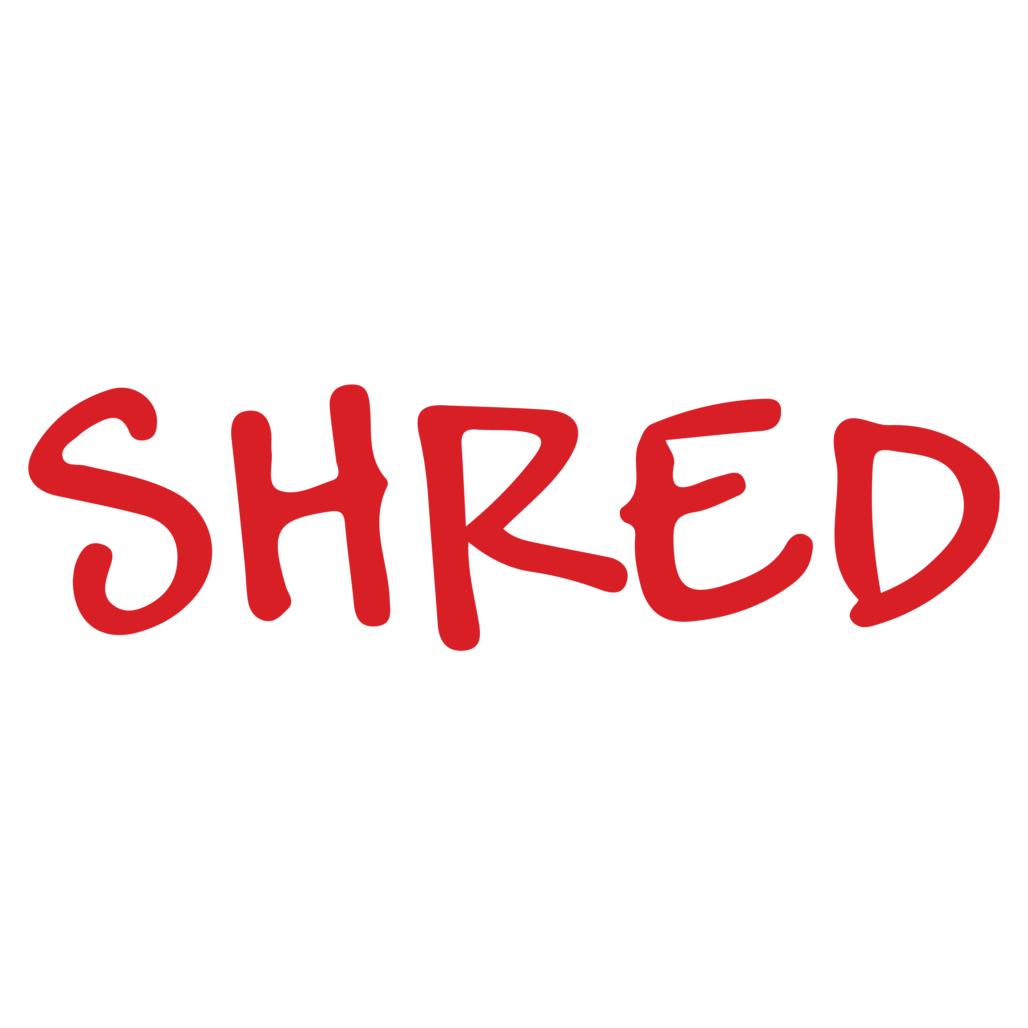 Handwriting SHRED Stamp