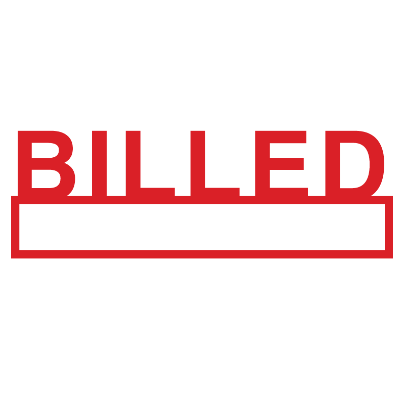 Box BILLED Stamp